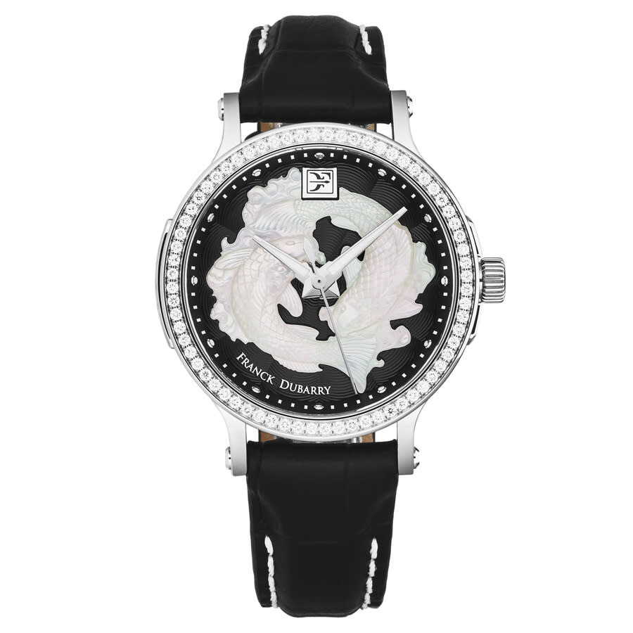 Franck Dubarry Ying Yang Quartz Diamond Black Dial Ladies Watch YY-DD ...