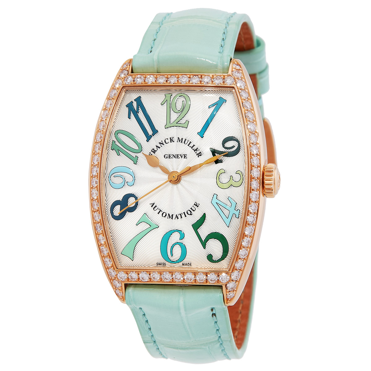 Franck Muller Cintree Curvex Automatic Diamond White Dial Watch 2852 SC ...