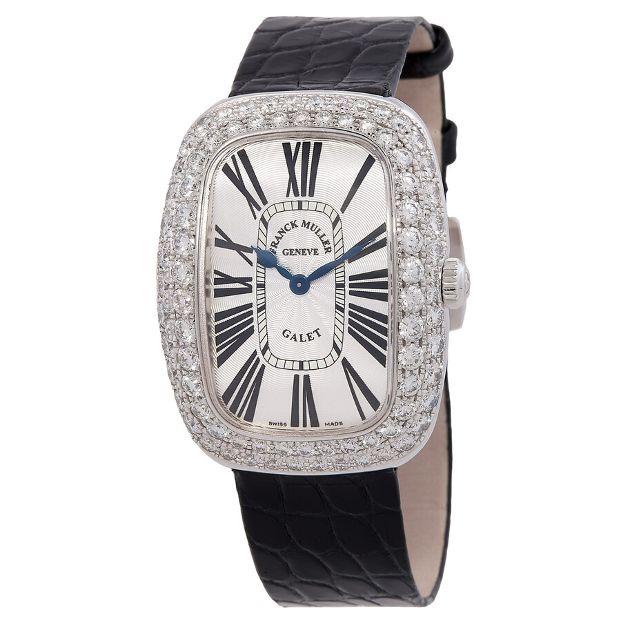 Franck Muller Galet Quartz Diamond Silver Dial Watch 3002 L QZ R D2 OG ...