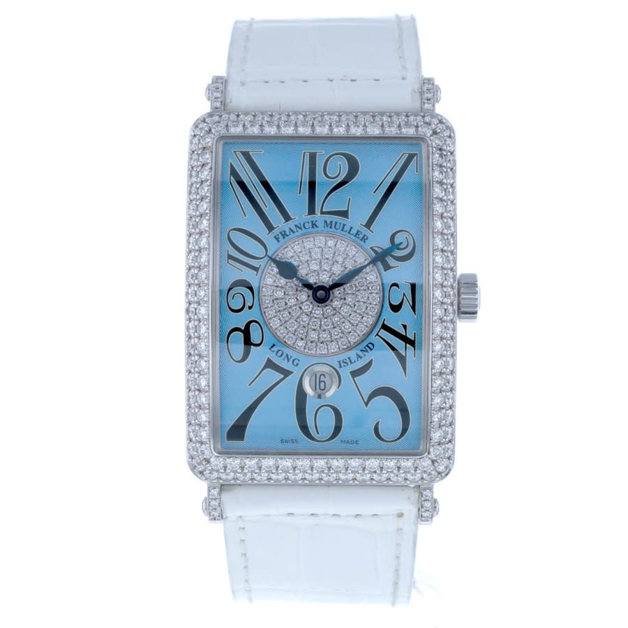 Franck Muller Long Island Automatic Diamond Blue Dial Ladies Watch 1150 ...