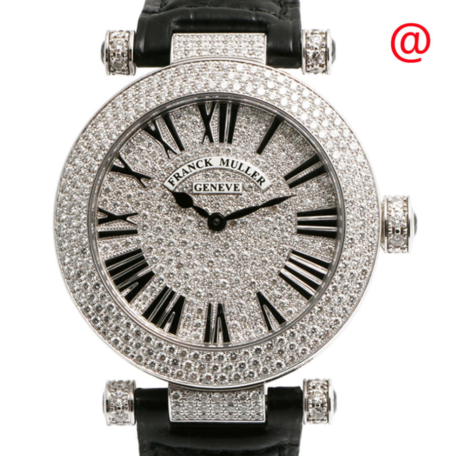 Franck Muller Round Quartz Diamond Silver Dial Men's Watch 3900QZRD3CD ...