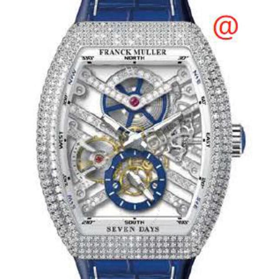 Franck Muller Seven Days Hand Wind Diamond Men's Watch ...