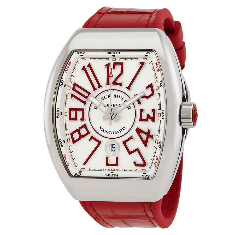 Franck Muller Vanguard Automatic White Dial Men's Watch 45SCWHTWHTRED ...