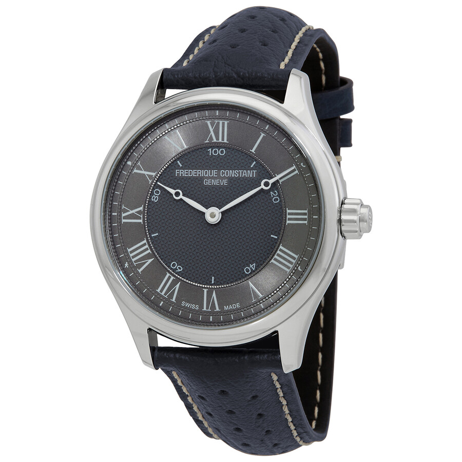 Frederique Constant Horological Quartz Grey Dial Men's Smart Watch FC ...