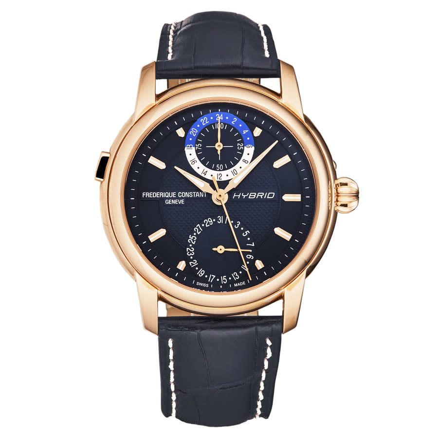 Frederique Constant Hybrid World Time GMT Automatic Blue Dial Men s Frederique Constant Hybrid World Time GMT Automatic Blue Dial Men s