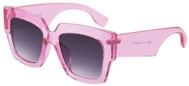 Frye Smoke Square Ladies Sunglasses 10260343.LTS PNKSMK 193033467985 ...