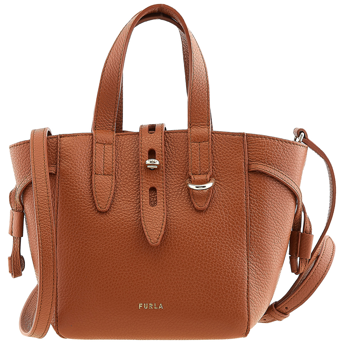 Furla Ladies Cognac Mini Leather Tote BASRFUAHSF00003B001007 ...