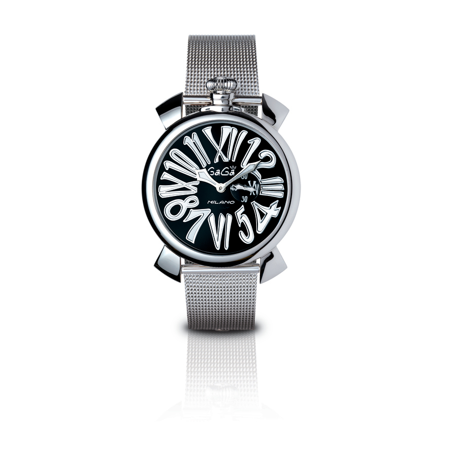 Gaga Milano Quartz Black Dial Unisex Watch 5080MN02S0STST0 - Watches ...