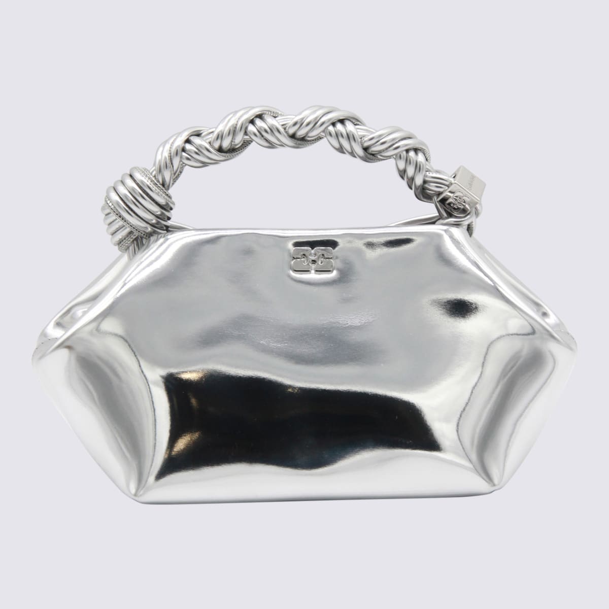 Ganni Silver Top Handle Bag A7132_018 - Handbags - Jomashop