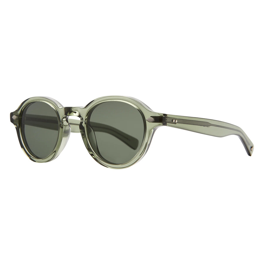 Garrett Leight FLIPPER SUN Semi-Flat Pure G15 Oval Sunglasses 2110 JUN ...