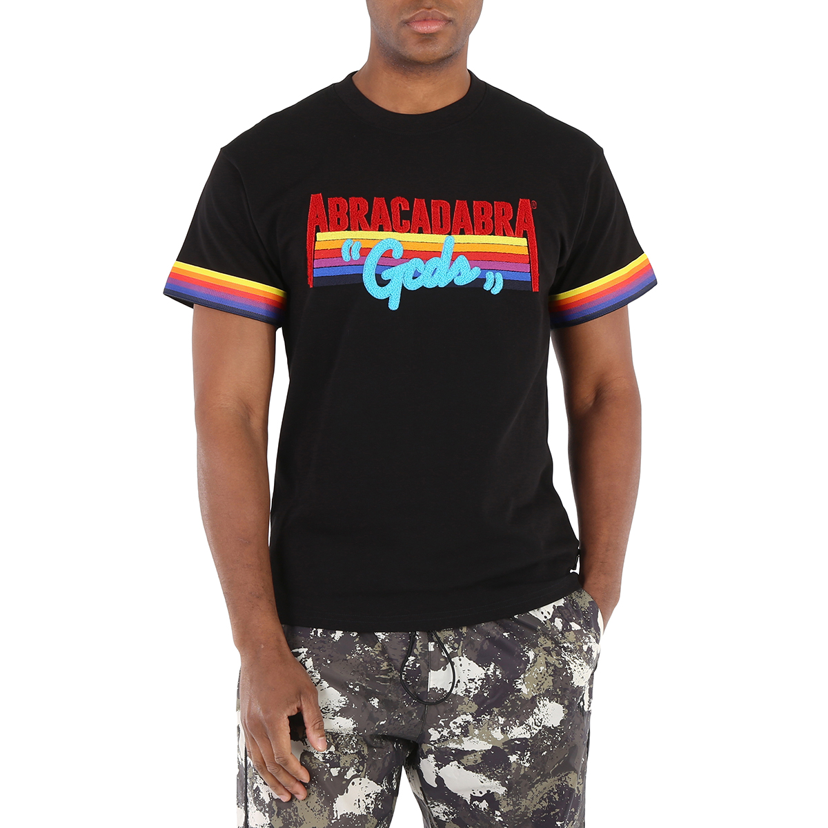GCDS Men's Black Abracadabra T-Shirt, Brand Size Large M020001 2 ...