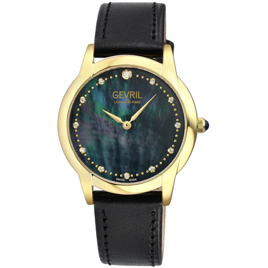 Gevril Airolo Diamond Mother of Pearl Dial Ladies Watch 13027 ...