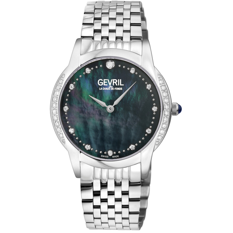 Gevril Airolo Diamond Mother of Pearl Dial Ladies Watch 13147B ...