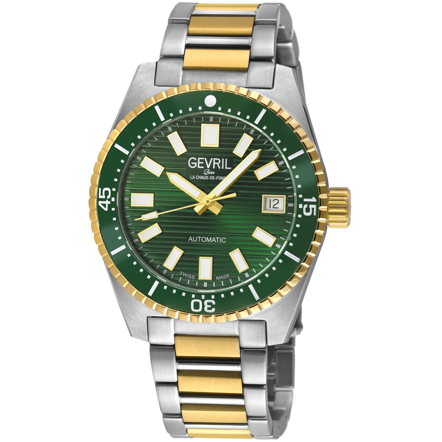 Gevril Atlantic Avenue Automatic Green Dial Men's Watch 47207B ...