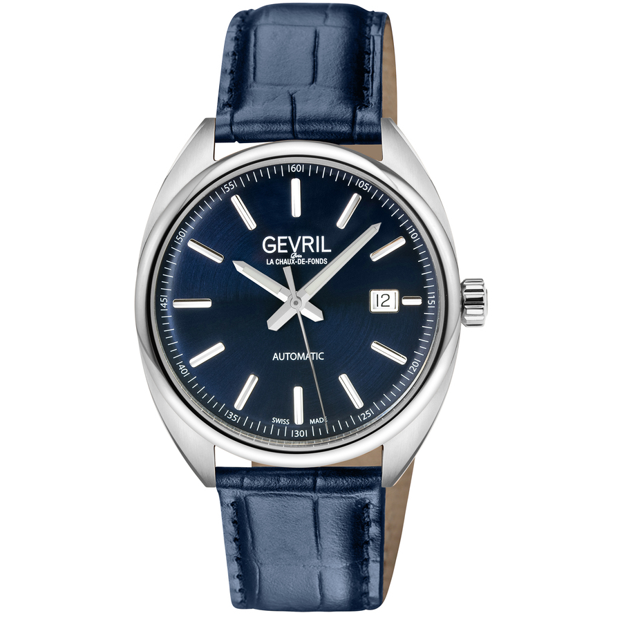 Gevril Five Points Automatic Blue Dial Men's Watch 48701A 840840129918 ...