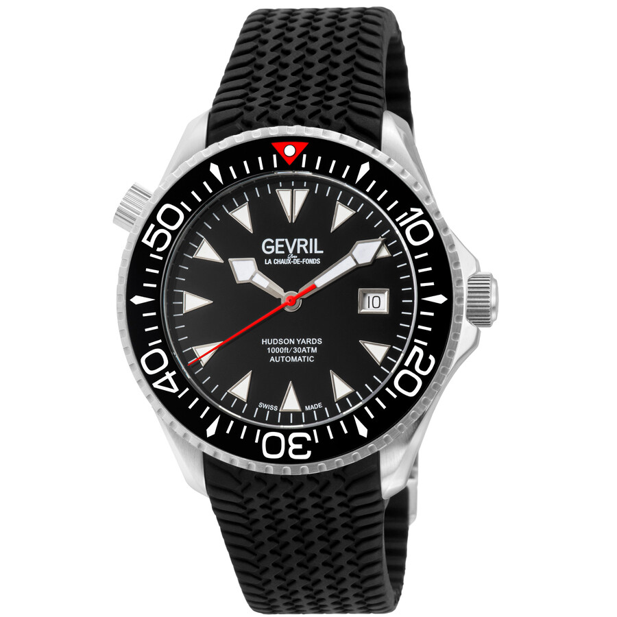 Gevril Hudson Yards Automatic Black Dial Men's Watch 48800R ...
