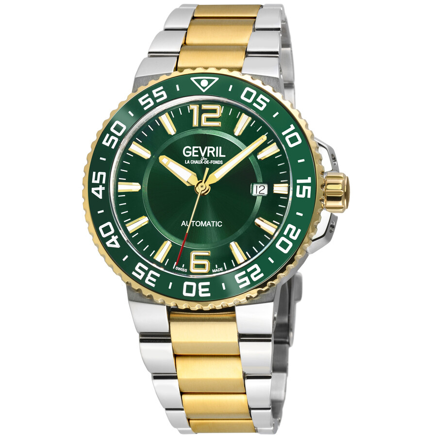 Gevril Riverside Automatic Green Dial Men's Watch 46703 840840144409 ...