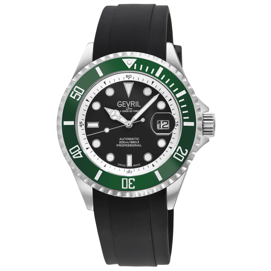 Gevril Wall Street Automatic Black Dial Men's Watch 41852R 840840150141 ...