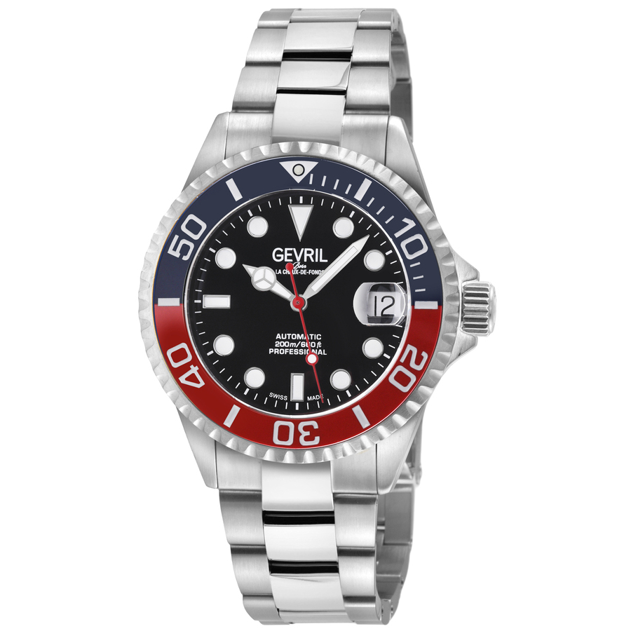 Gevril Wall Street Automatic Black Dial Men's Watch 4769B 840840147578 ...