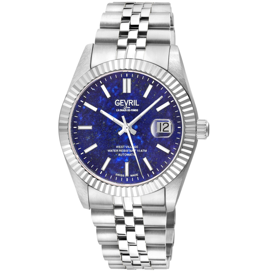 Gevril West Village Automatic Blue Dial Men's Watch 48970B 840840148452 ...