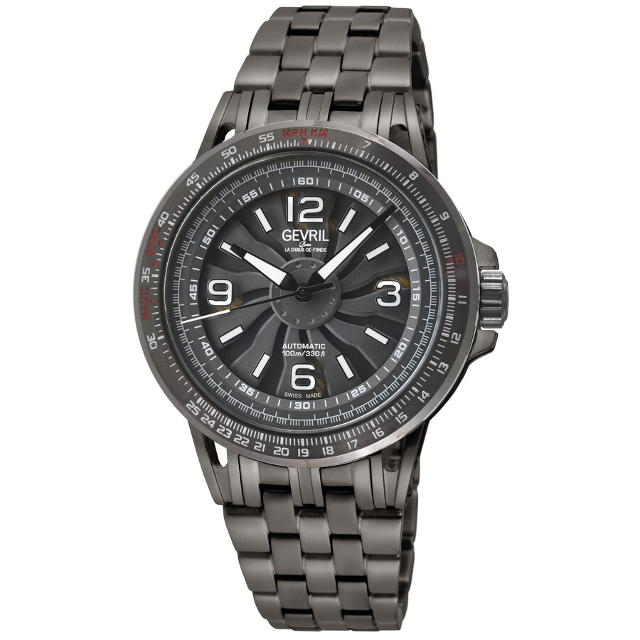 Gevril Wind Master Automatic Grey Dial Men's Watch 49300B 840840147172 ...