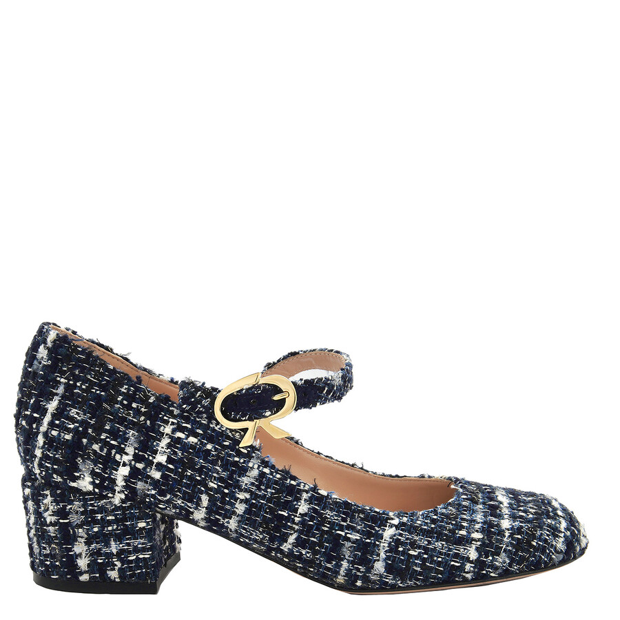 Gianvito Rossi Mary Ribbon Block Heel Pumps, Brand Size 38 ( US Size 8 ...