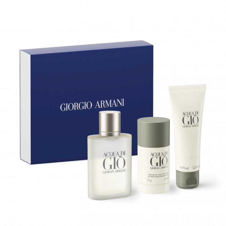 Giorgio Armani Men's Acqua Di Gio 3pc Gift Set Fragrances 3614273951289 ...