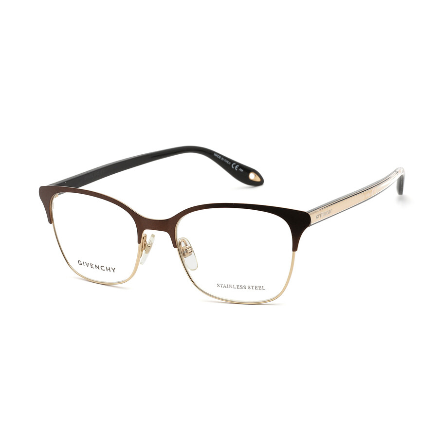 Givenchy Ladies Brown Rectangular Eyeglass Frames Gv00760FG40052 ...