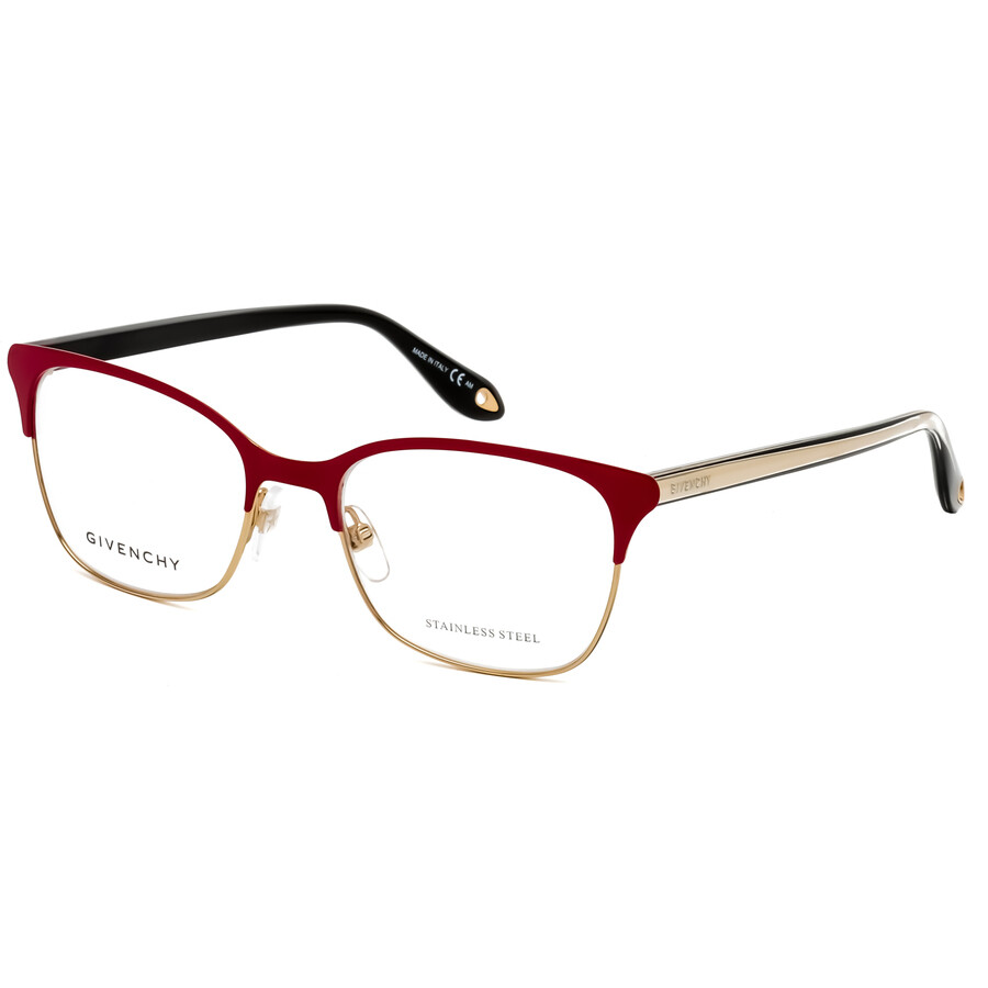 Givenchy Ladies Red Square Eyeglass Frames Gv007606K30052 716736032931 ...
