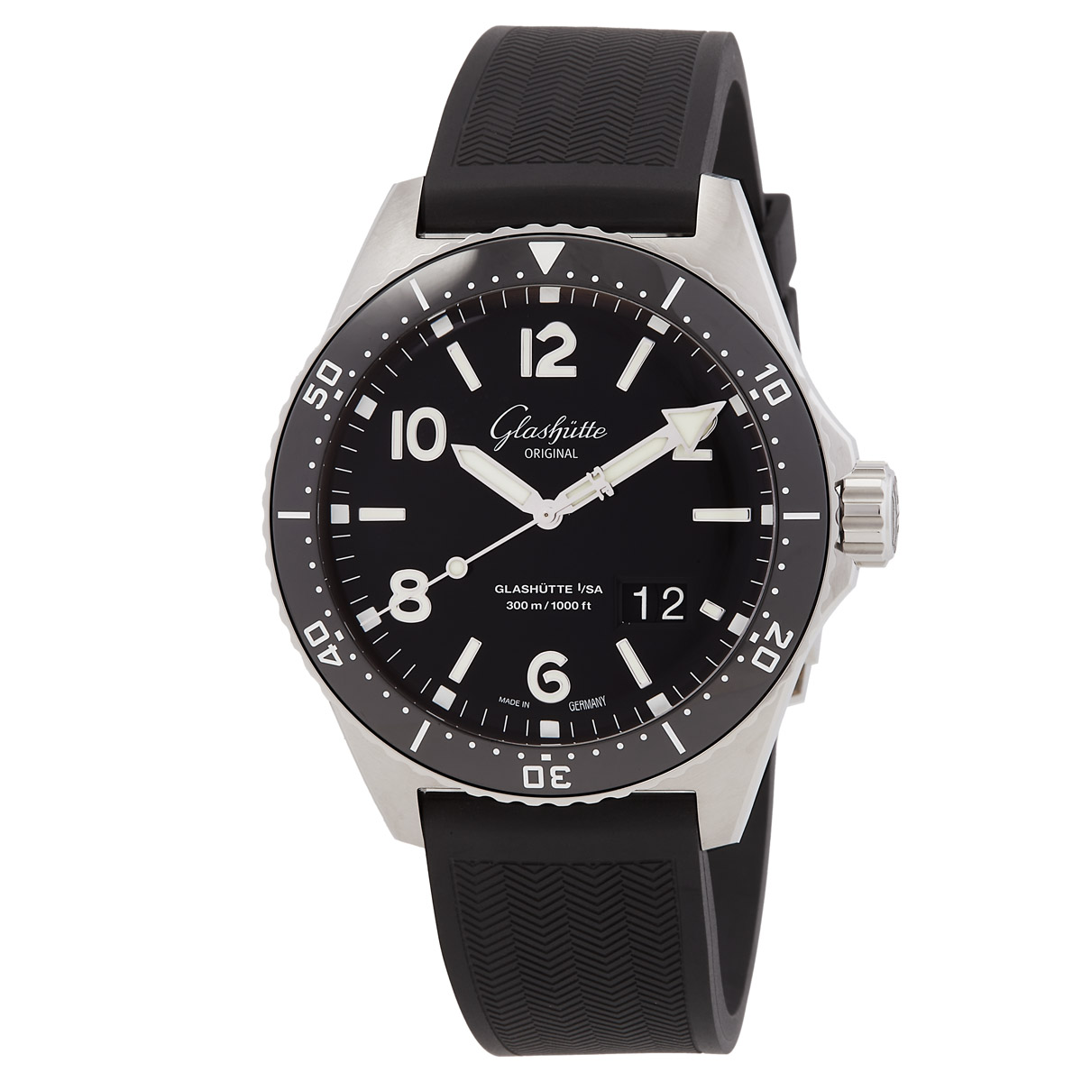Glashutte Original SeaQ Panorama Date Automatic Black Dial Men's Watch ...