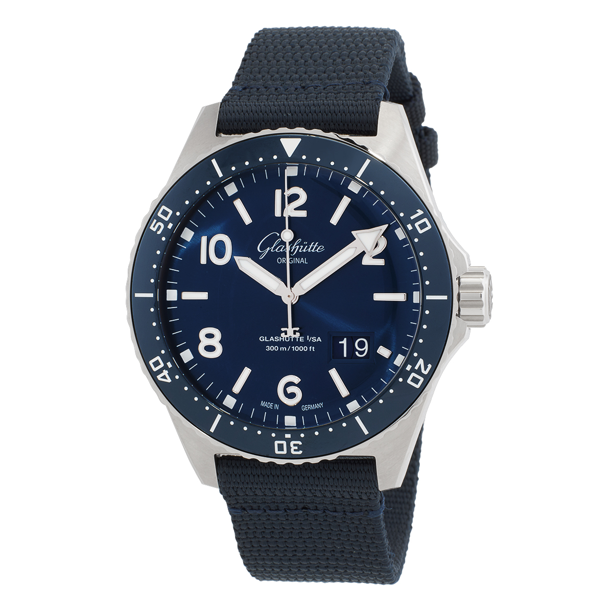 Glashutte Original SeaQ Panorama Date Automatic Crystal Blue Dial Men's ...