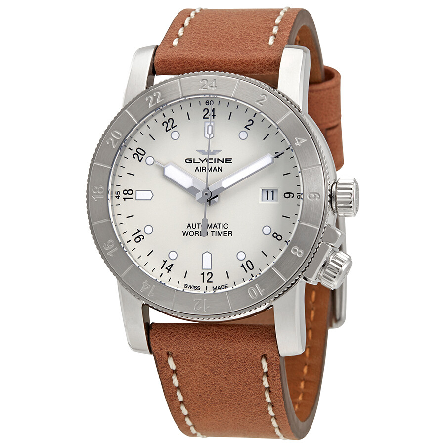 Glycine Airman Purist Automatic Silver Dial Men's Watch GL0141 ...