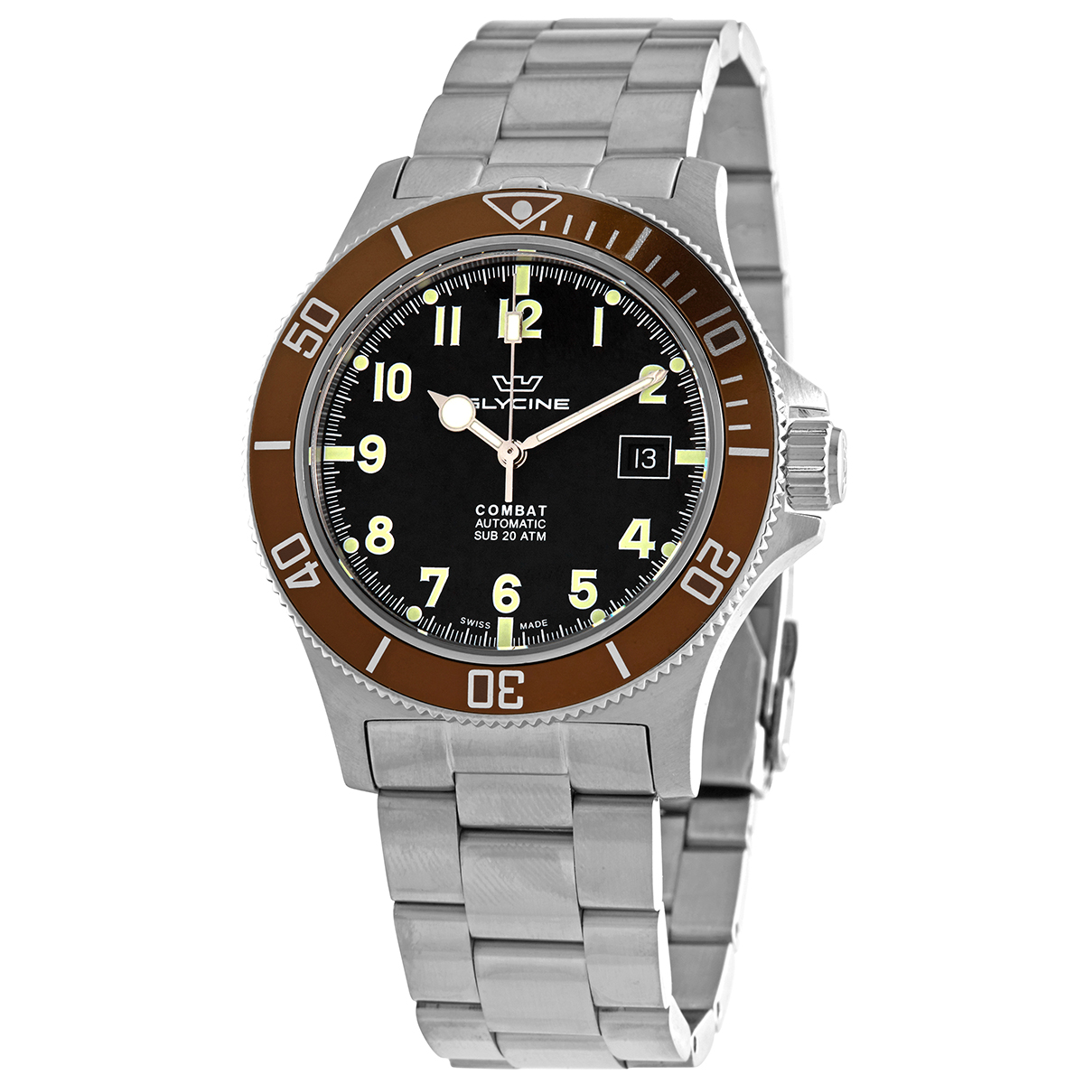 Glycine Combat Sub 42 Automatic Black Dial Men's Watch GL0171 ...