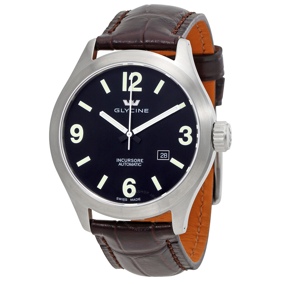 Glycine Incursore Black Dial Automatic Men's Watch 3922.19.LBK7F ...