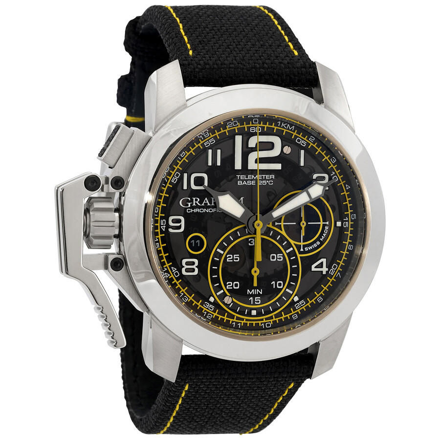 Graham Chronofighter Chronograph Automatic Black Dial Men's Watch 2CCAS ...
