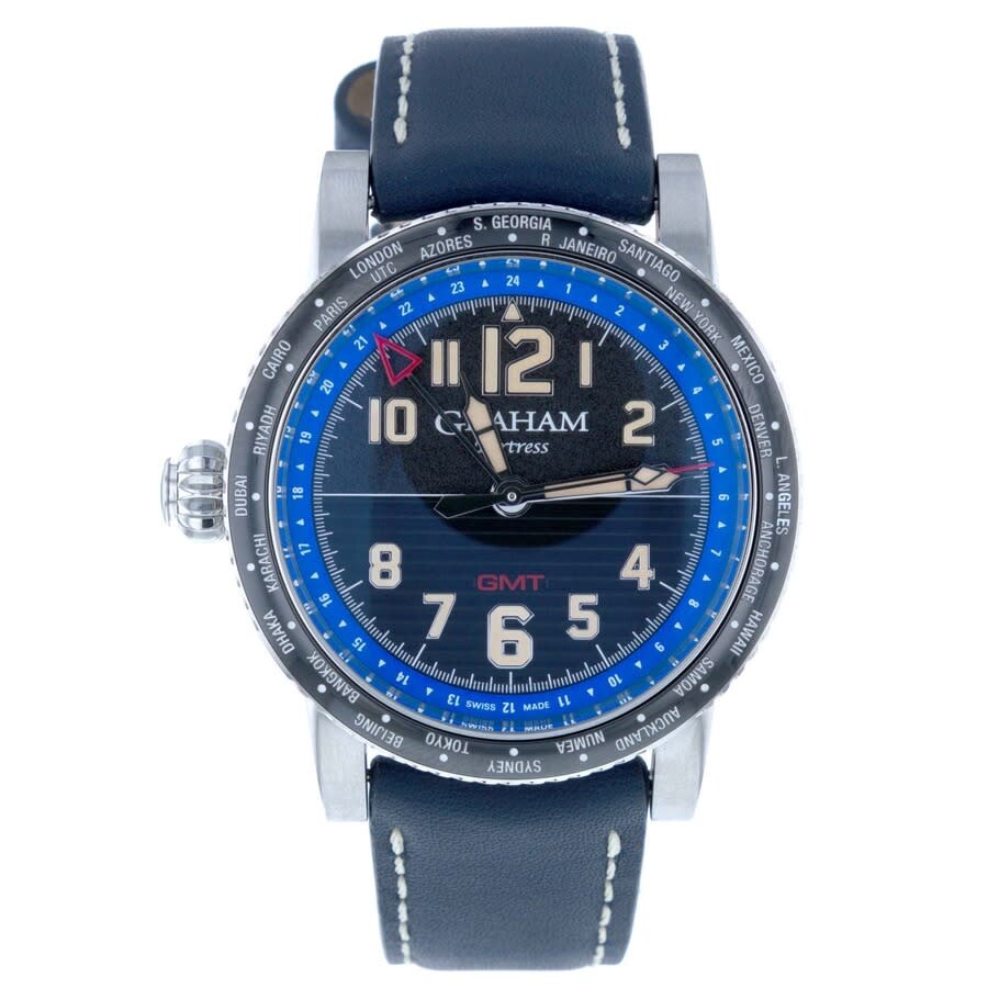 Graham Fortress Gmt Automatic Black Dial Men's Watch 2FOBC.U04A ...