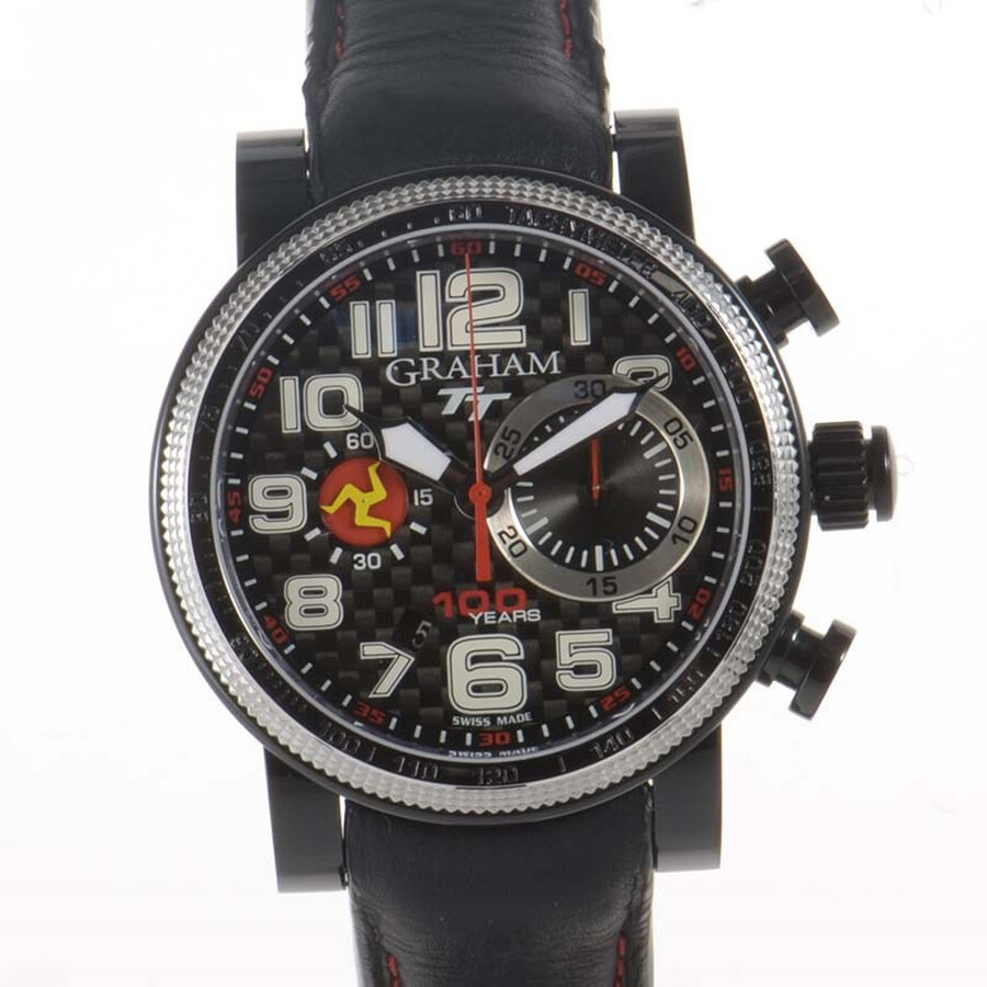 Graham Silverstone TT Black Dial Black Leather Men's Watch 2BLUV.B25R ...