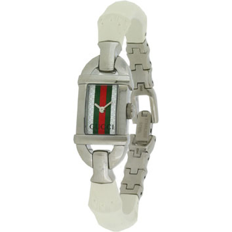 Gucci 6800 Grande White Bamboo Ladies Watch YA068544 0731903063600 ...