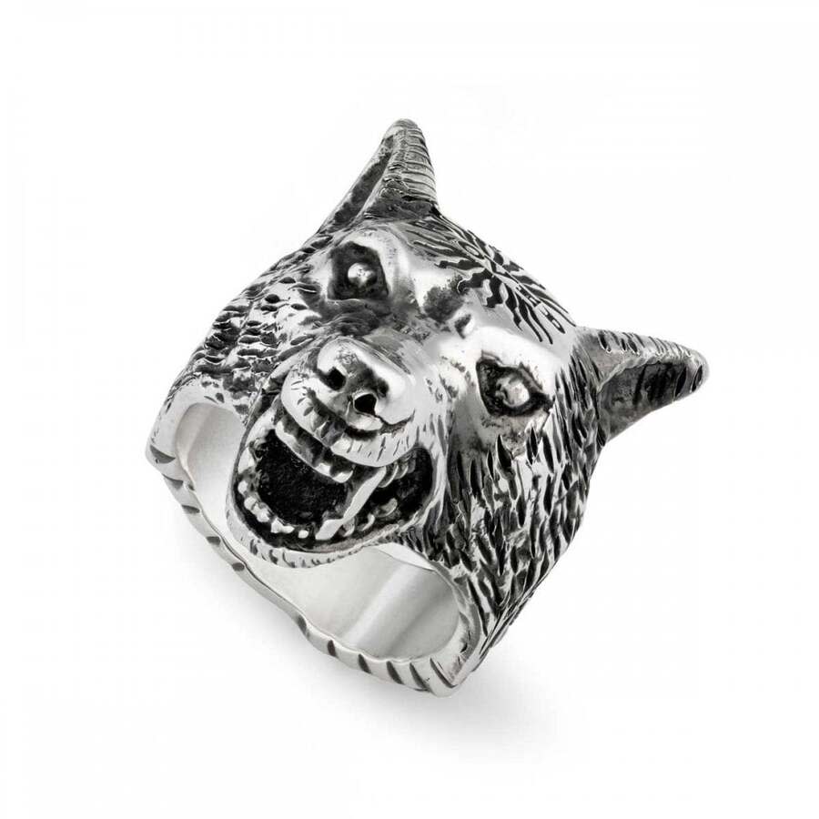Gucci Anger Forest Sterling Sterling Band Ring Size 7.25 ...