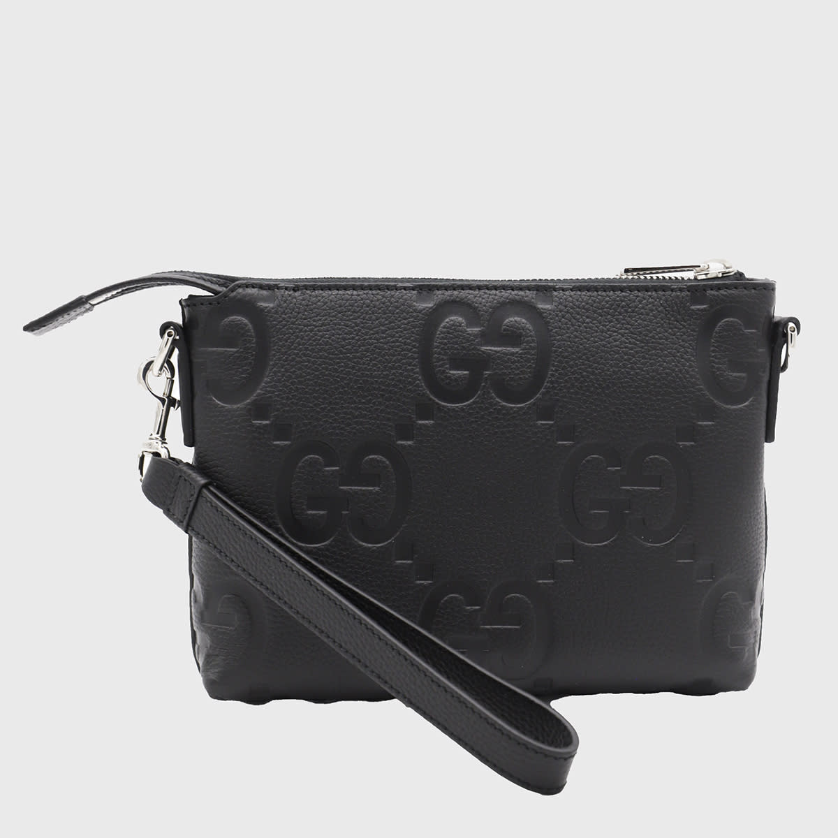Gucci Black Leather Crossbody Bag 761747AABY71000 - Handbags, Jumbo Gg ...