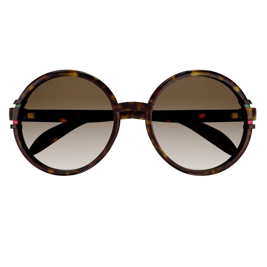 Gucci Brown Gradient Round Ladies Sunglasses GG1067S 002 58 ...