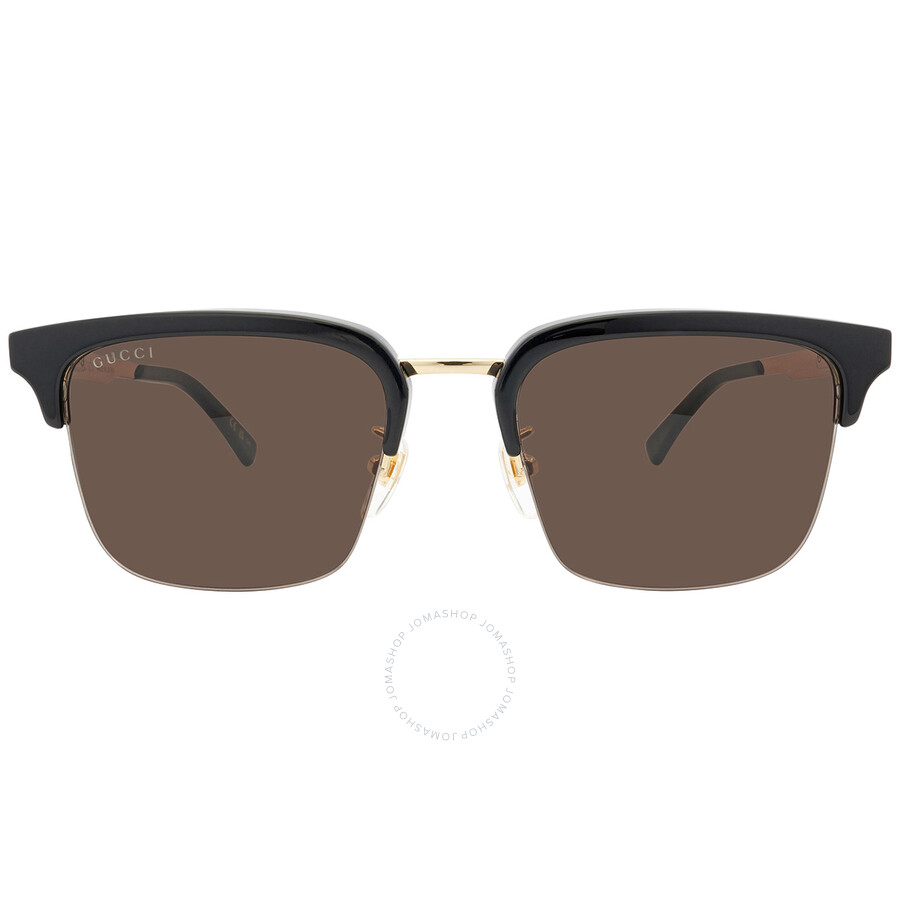 Gucci Brown Rectangular Men's Sunglasses GG1226S 001 53 889652393957 ...