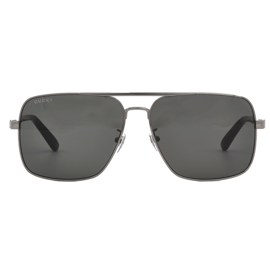 Gucci Grey Navigator Men's Sunglasses GG1289S 001 62 889652413808 ...