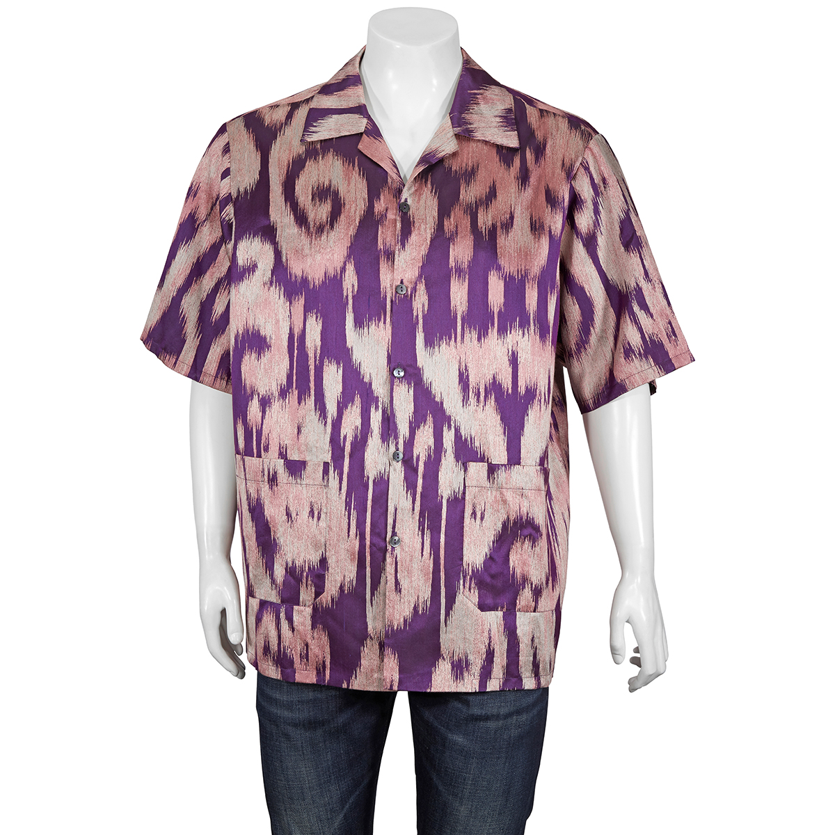 Gucci Men's Multicolor Swirl Print Bowling Shirt, Brand Size 46 (US ...
