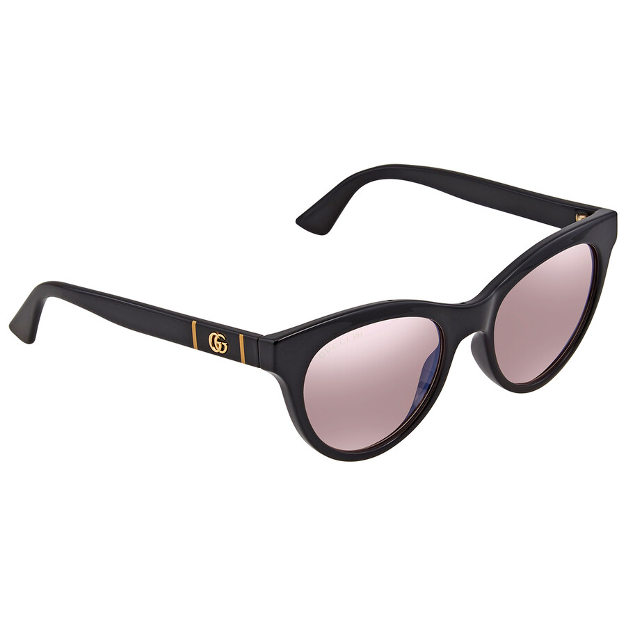 Gucci Pink Photochromic Cat Eye Ladies Eyeglasses GG0763S 005 53 ...