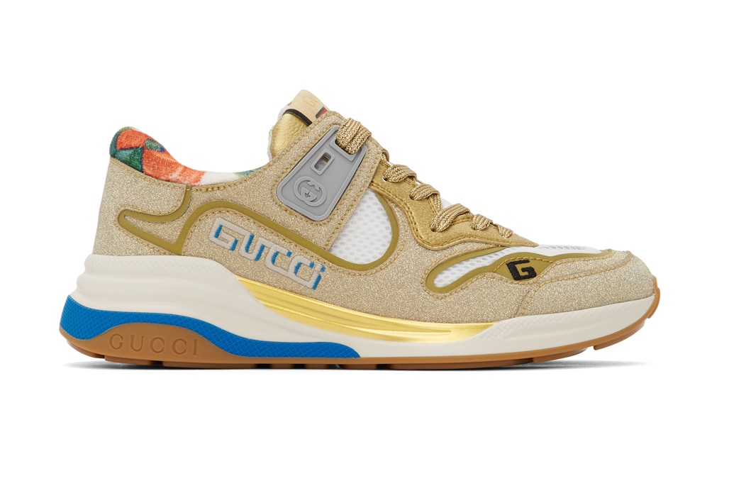 Gucci Ultrapace Glitter-Effect Sneakers, Brand Size 38 (US Size 8 ...