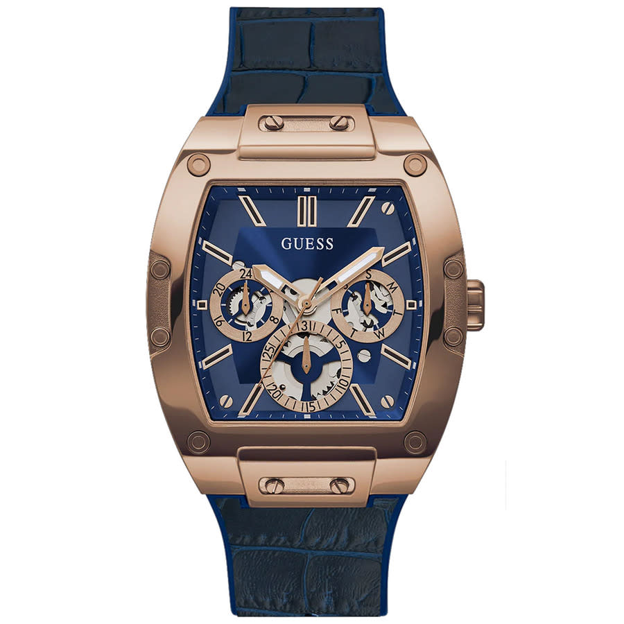 Guess Blue Gold Tone Multi-Function Blue Dial Men's Watch GW0202G8 ...