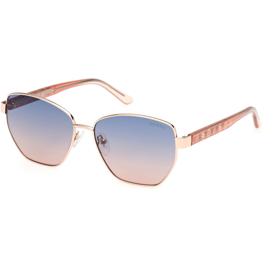 Guess Blue Gradient Cat Eye Ladies Sunglasses GU00102 28W 56 ...
