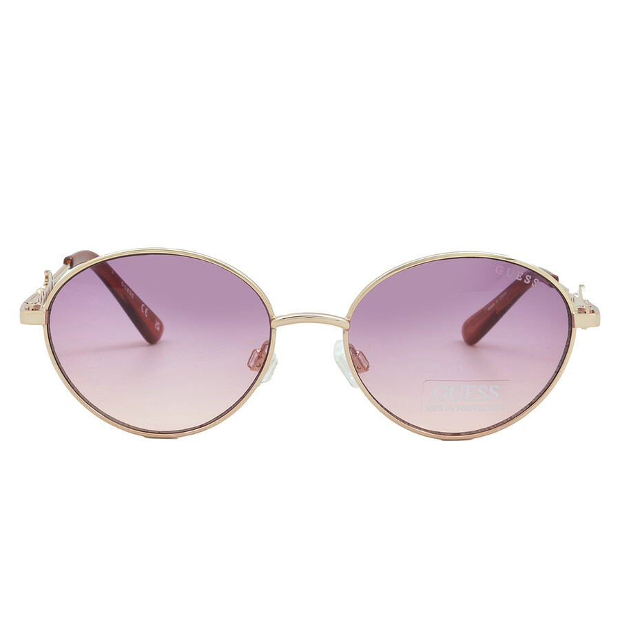 Guess Factory Violet Mirror Oval Ladies Sunglasses GF4014 32Z 50 ...