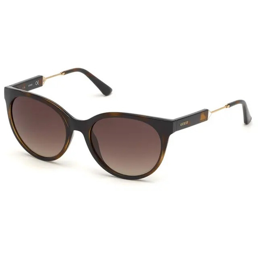 Guess Gradient Brown Round Ladies Sunglasses GU7619-F 52F 55 ...